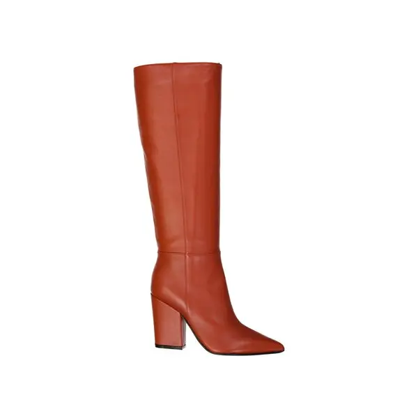 SERGIO ROSSI Leather Heel Boots