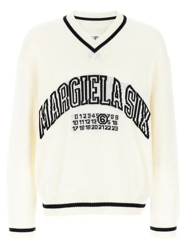 MAISON MARGIELA V-neck Sweater - White