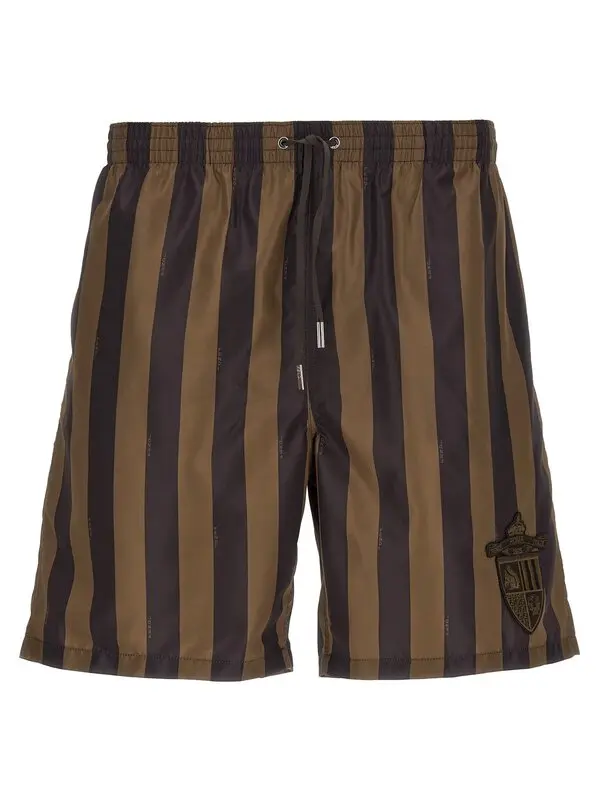 Fendi Crest' Swimsuit - Brown