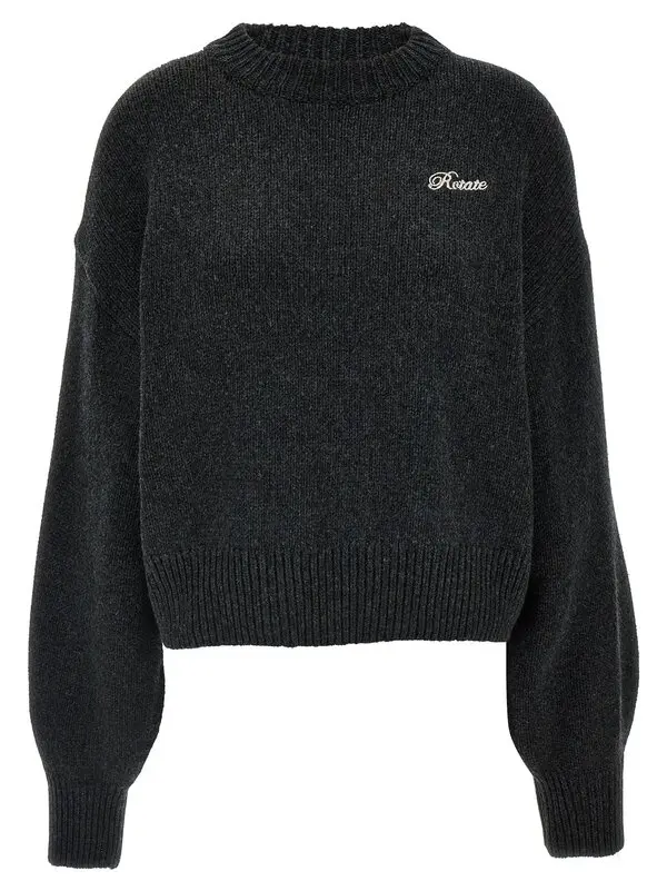 Remain Birger Christensen Knit Crewneck Sweater - Gray