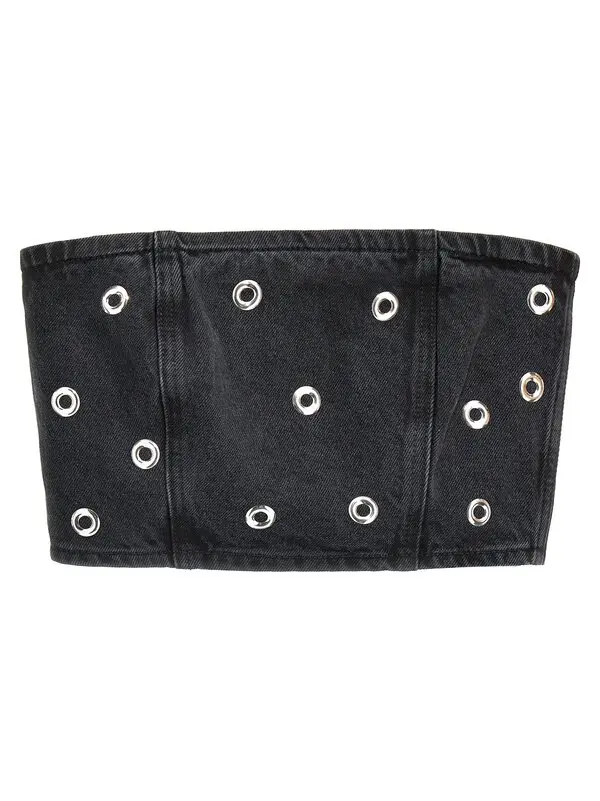 Remain Birger Christensen Studded Denim Top