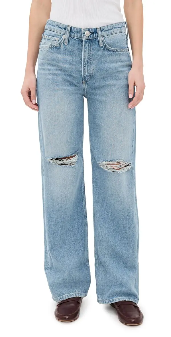 Rag & Bone Logan Mid-rise Wide Leg Jeans