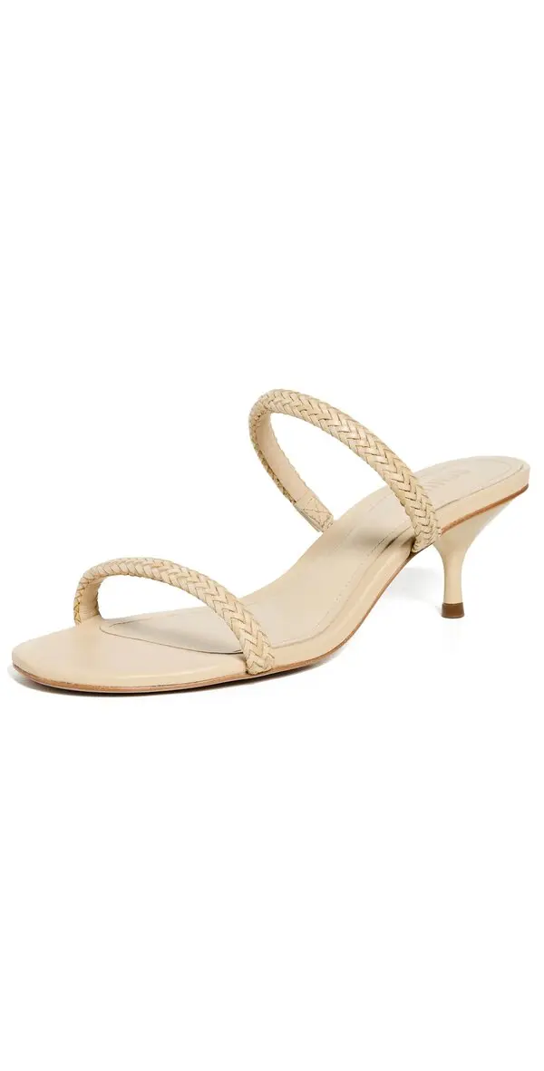 Schutz Taliah Woven Heels - Natural Nibs