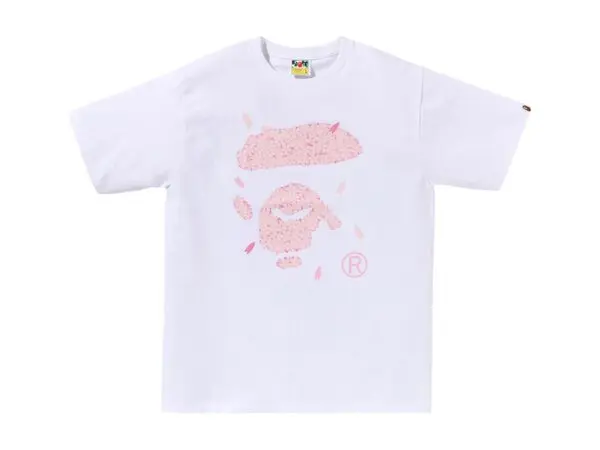 BAPE Sakura Ape Face Tee Shirt - White