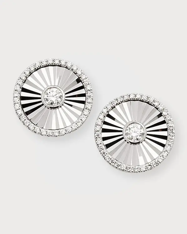 FREDERIC SAGE 18k White Gold Bella Melee Diamond Stud Earrings