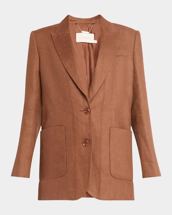 Zimmermann Illuminate Linen Tailored Jacket