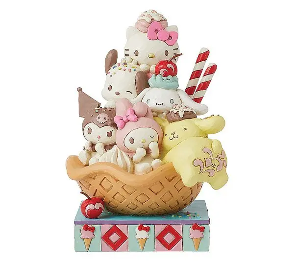 JIM SHORE Sanrio Hello Kitty & Friends Ice Crea M Figurine 8'h