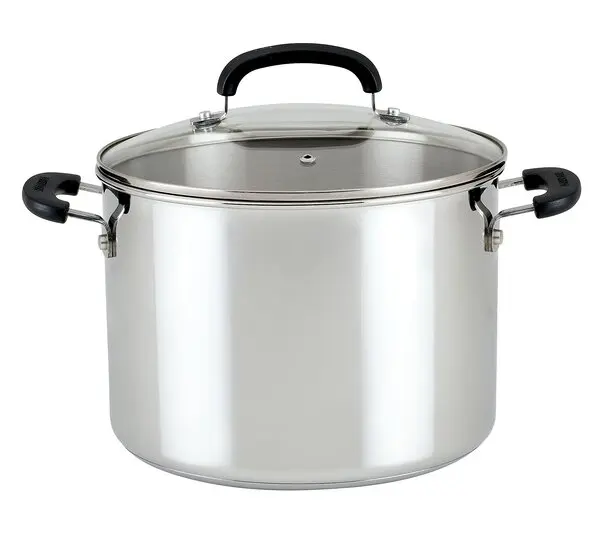 FARBERWARE Brilliance 8 Qt Stainless Steel Stoc Kpot With Lid