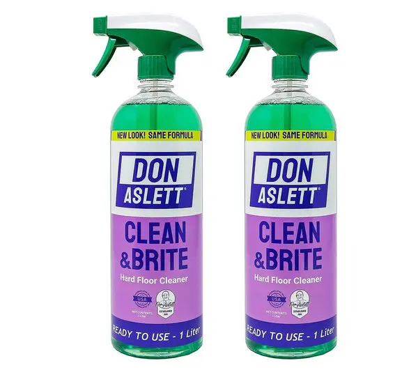 DON ASLETT Clean & Brite Ready To Use Floor Cleaner Set Of 2