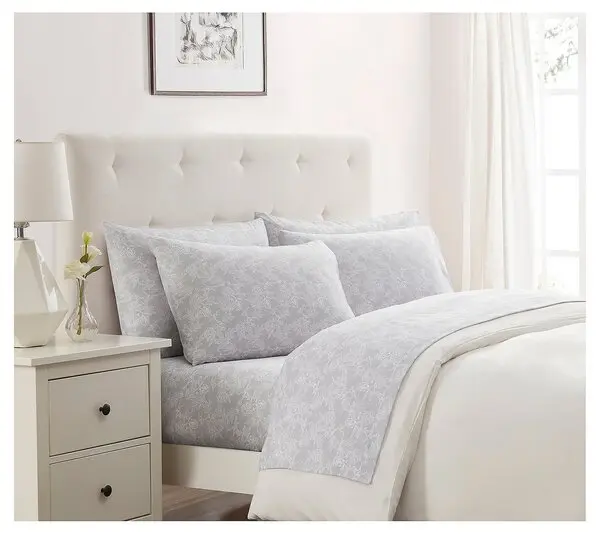 Tahari Home Floral Printed Bed Sheet Set, Full