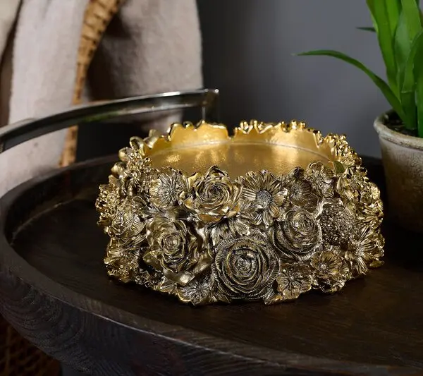 HOMEWORX BY SLATKIN + CO. As Is Homeworx Slatkin & Co. Soft Antiqued Gold Pedestal