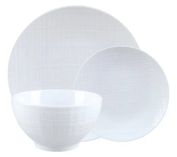 GODINGER Freemont Porcelain 12 Piece Set, Servi Ce For 4
