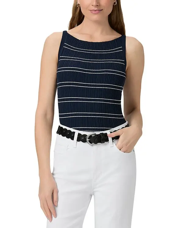 Paige Yuelia Knit Tank Top - Dark Blue/white