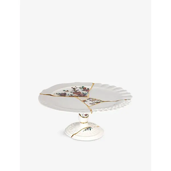 SELETTI Kintsugi Porcelain Cake Stand 36cm - One-color