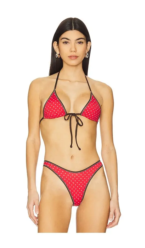 Frankies Bikinis X Bella Hadid Paradise Bikini Top - Lovebug