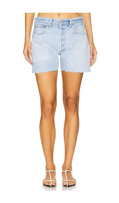 ALIGRACE Tilted Pocket Denim Shorts