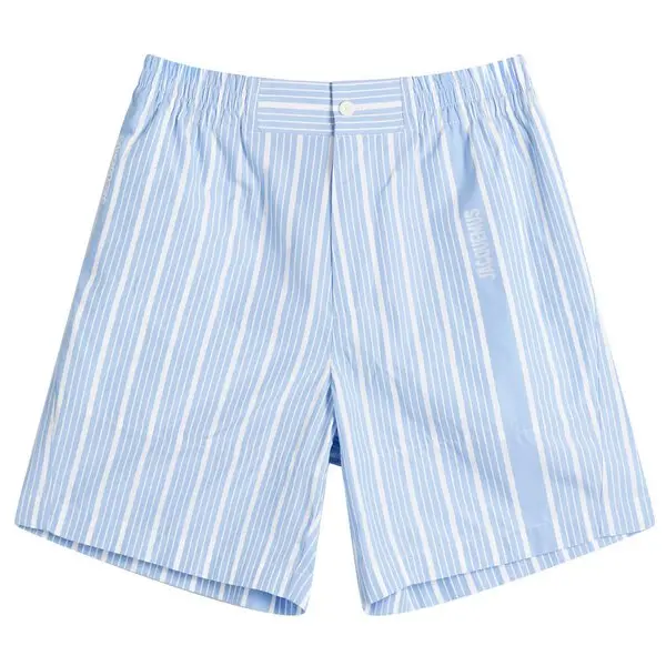 Jacquemus Striped Cotton Poplin Shorts - Multi