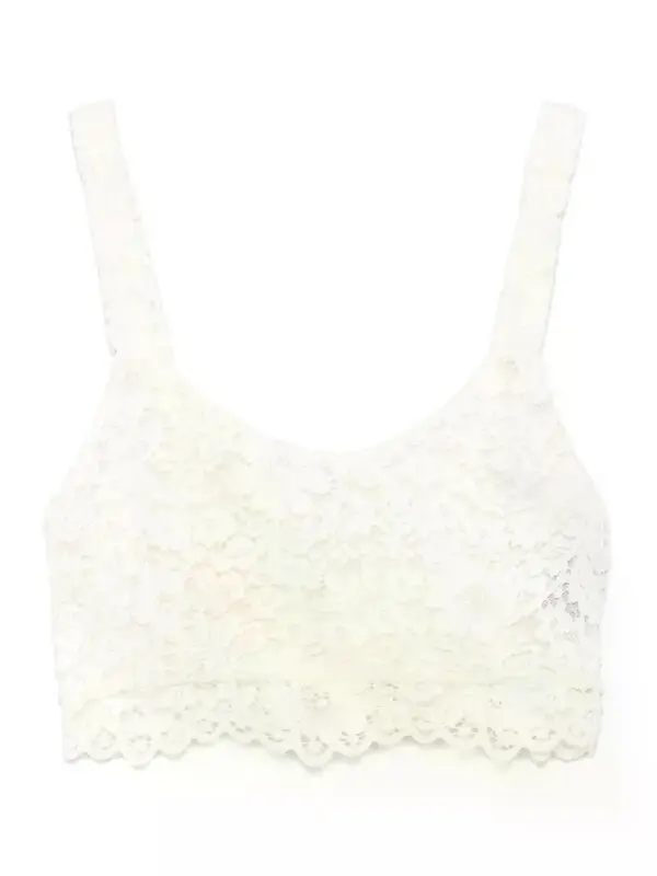 A PAPER KID Corded Lace Top - White