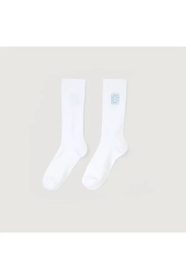 Sandro Embroidered Socks