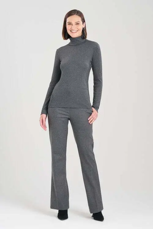 Natori Layering Jersey Turtleneck Top - Gray