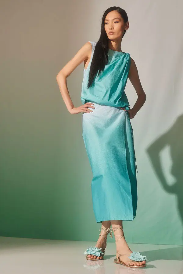 Natori Akari Cotton Wrap Skirt