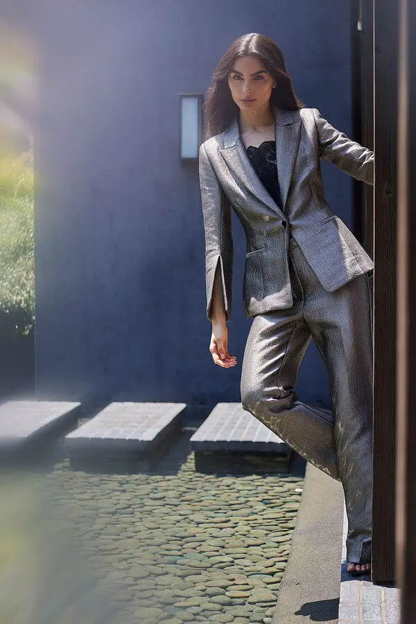 Natori Jacquard Blazer - Metallic