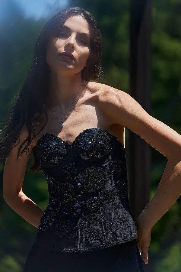 Natori Floral Beaded Corset