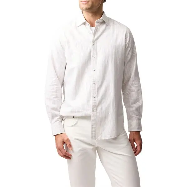Rodd & Gunn Batista Hill Stripe Linen & Cotton Button-up Shirt