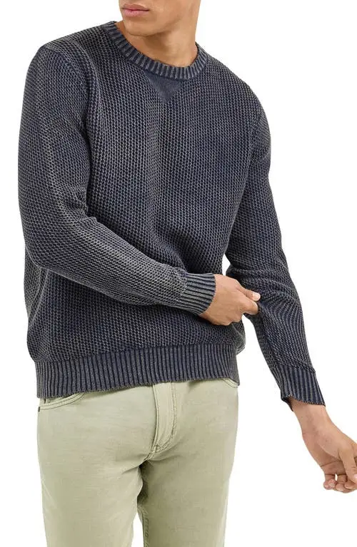 Wrangler Honeycomb Stitch Crewneck Sweater - Navy