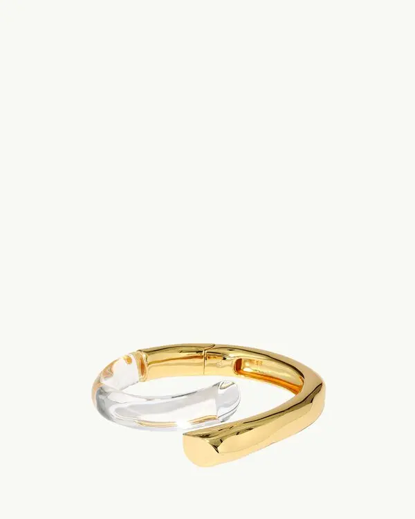 Alexis Bittar Liquid Lucite Hinge Bracelet - Clear