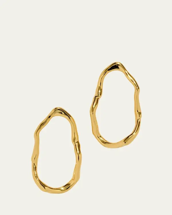 Alexis Bittar Brut -plated Open Oval Earrings