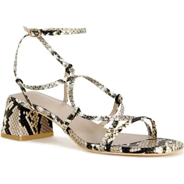 AZALEA WANG Anika Ankle Strap Sandal - Brown