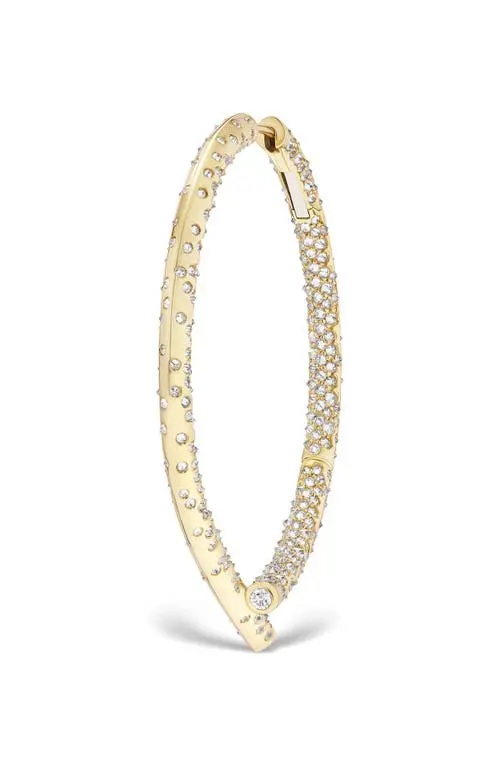 TABAYER Oera Pavé Diamond Orb Earrings - Yellow Gold