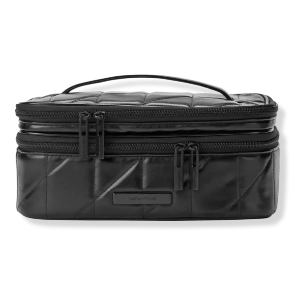 TARTAN + TWINE Black Line Art Train Case With Mirror