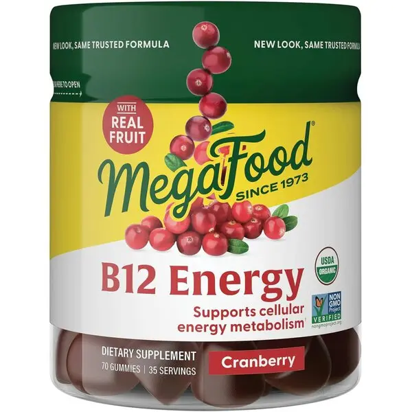 MEGAFOOD B12 Energy Gummies Cranberry 70 Gummies