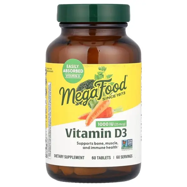 MEGAFOOD Vitamin D3 1000iu 60 Tablets
