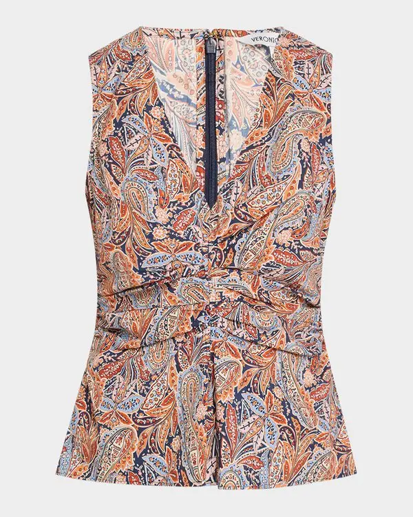 Veronica Beard Aiden Paisley Top