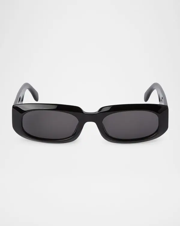 Palm Angels Noah Oval Sunglasses - Black Dark Grey
