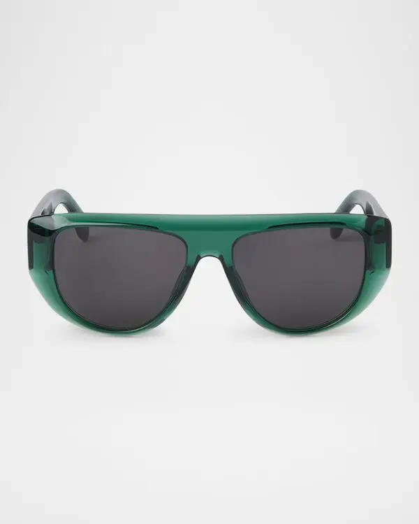 Palm Angels Joshua Round Sunglasses - Green Dark Grey