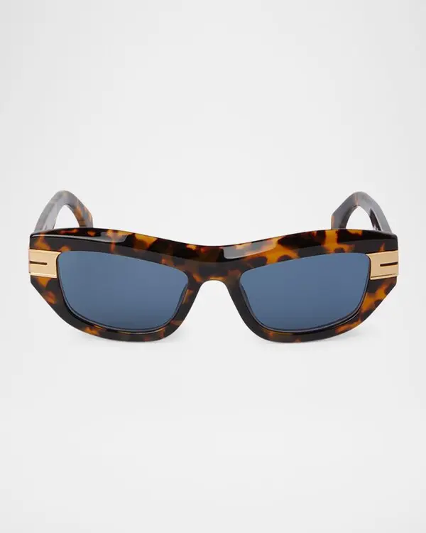 Palm Angels Claire Cat-eye Sunglasses - Havana Blue