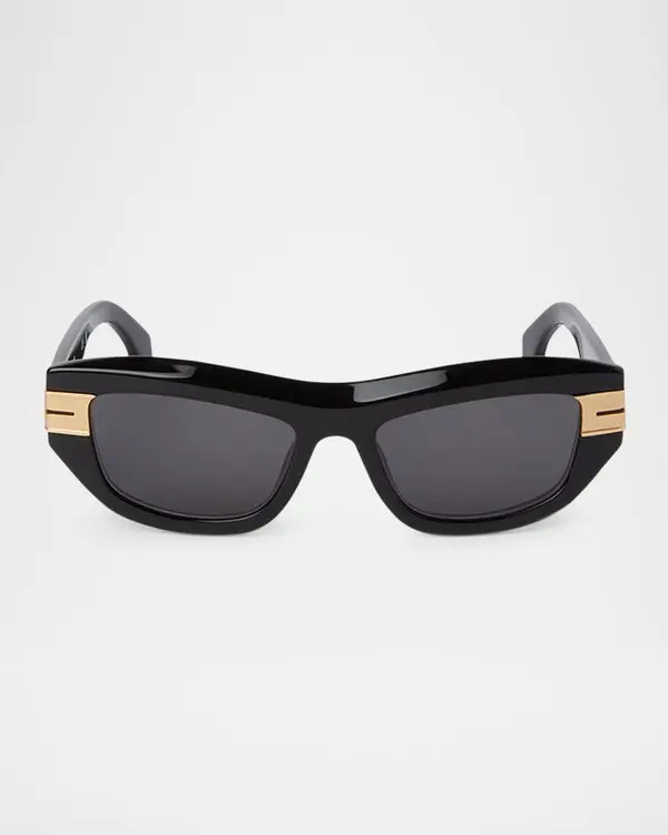 Palm Angels Claire Cat-eye Sunglasses - Black Dark Grey