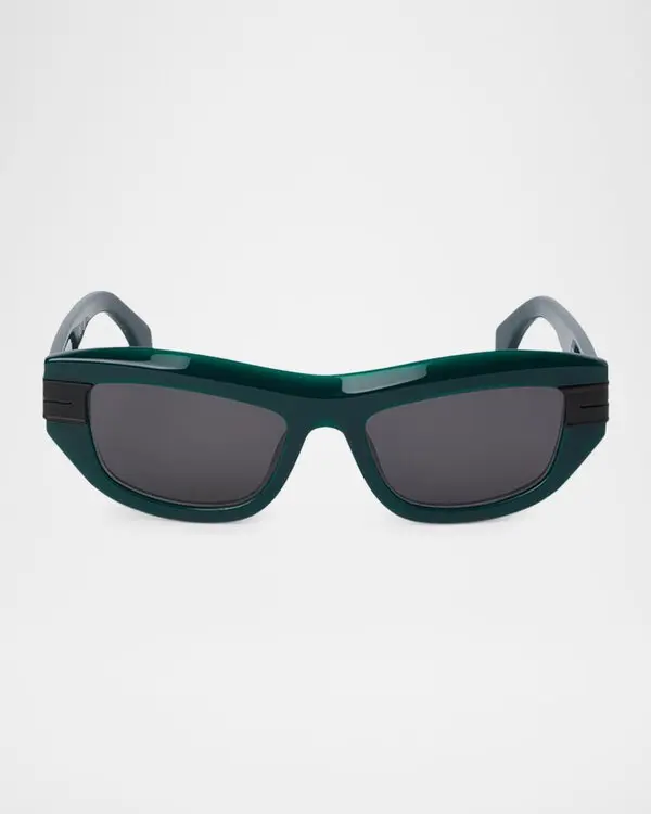 Palm Angels Claire Cat-eye Sunglasses - Green Dark Grey