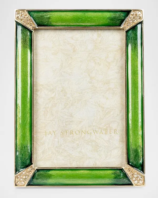 JAY STRONGWATER Lavinia 4" X 6" Picture Frame, Emerald - One-color