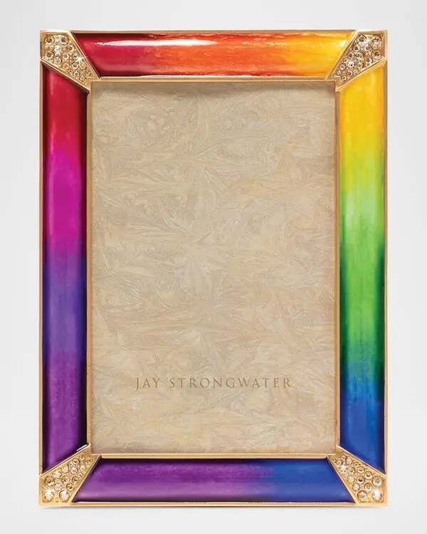 JAY STRONGWATER Lavinia Rainbow Enamel Picture Frame, 4" X 6 - One-color