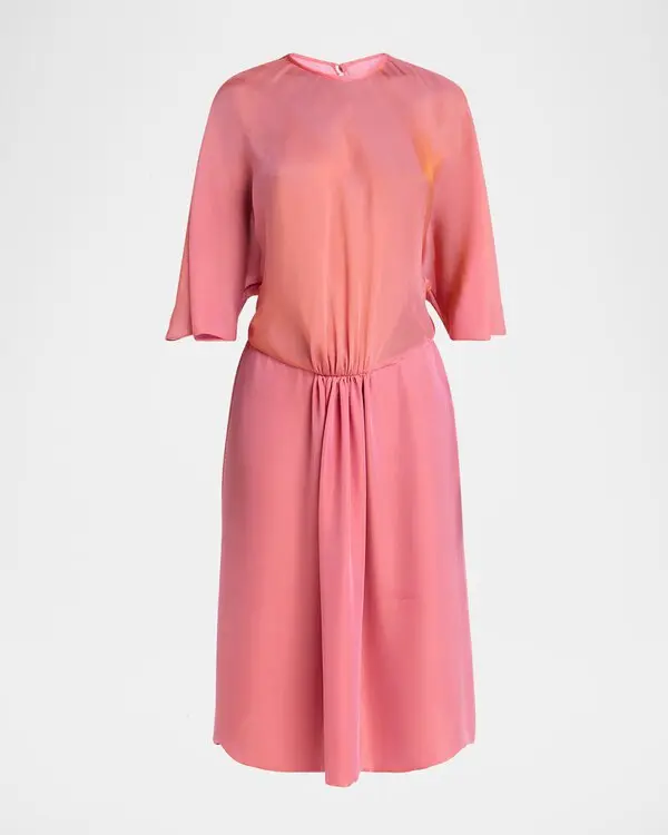 Giorgio Armani Iridescent Chiffon Midi Dress