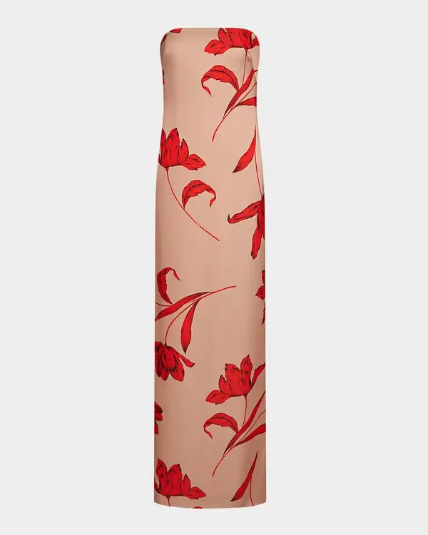 Halston Manuela Strapless Column Gown