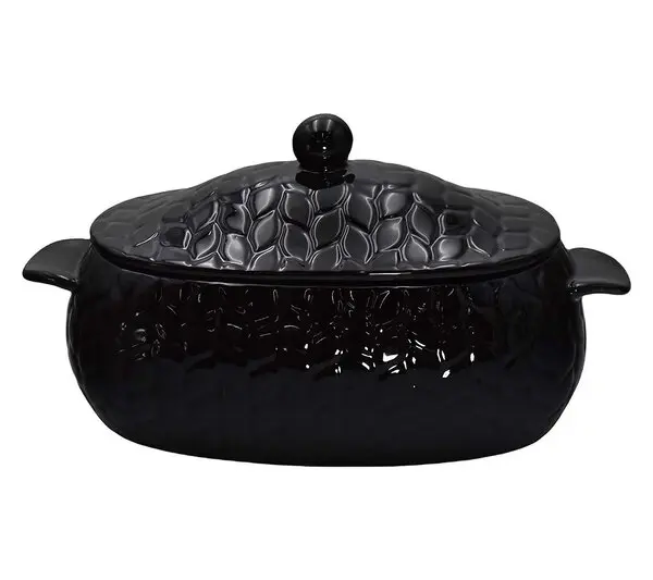 TEMP-TATIONS Carved Willow 3-qt Covered Casserole