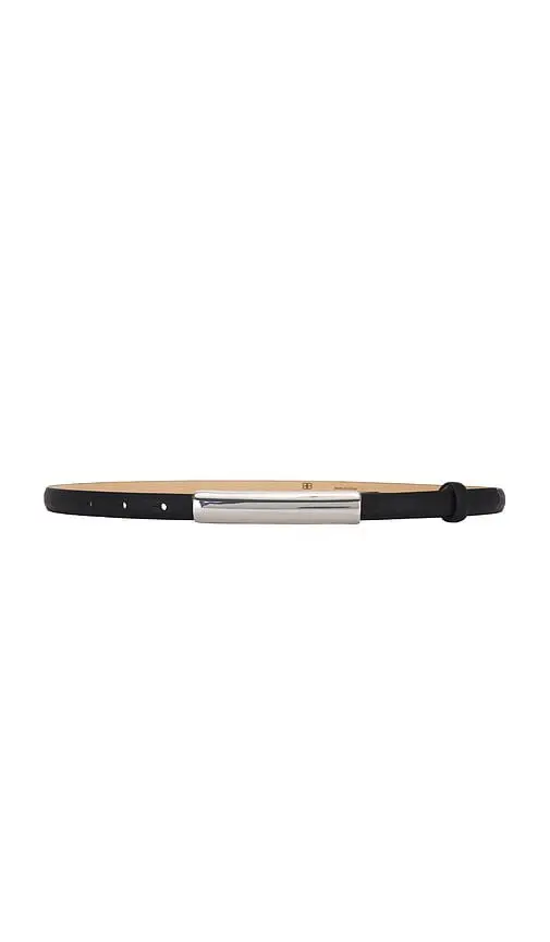 B-low The Belt Flint Leather Belt - Black & Silver