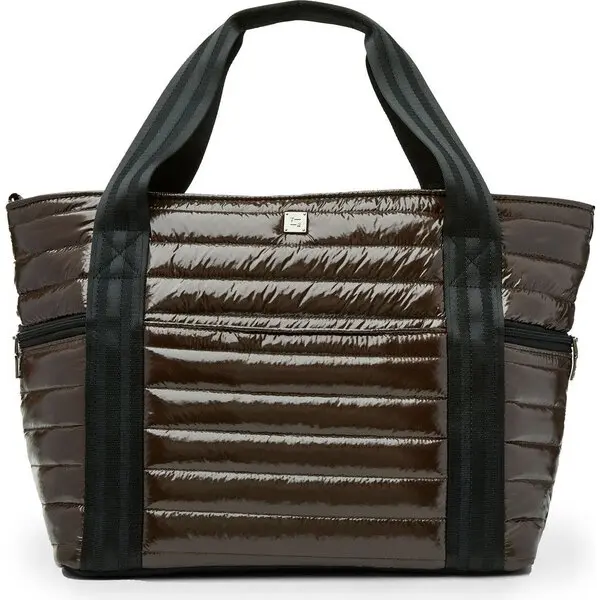 THINK ROYLN Jetset Wingman Tote - Glossy Chocolate