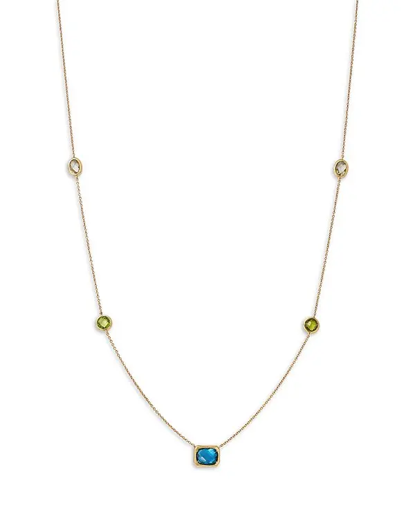 Bloomingdale'S Lemon Quartz & Peridot Necklace